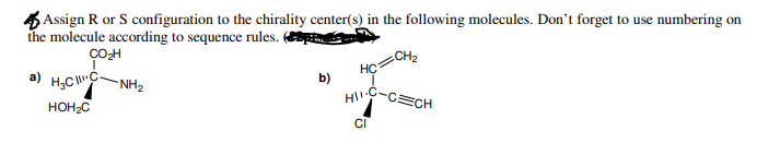 Solved W Assign R or S configuration to the chirality | Chegg.com
