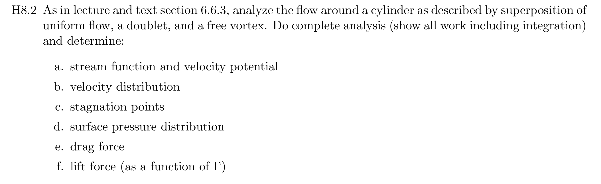 Solved H8.2 As in lecture and text section 6.6.3, analyze | Chegg.com