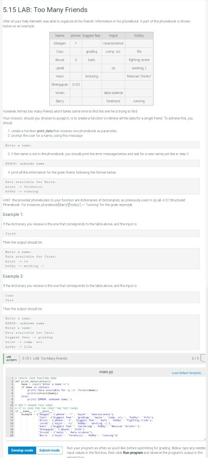 Solved This is a Zylab question for Python I need help with, | Chegg.com