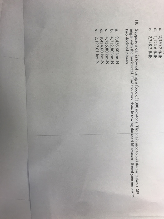 Solved c. d. e. 2,350.2 ft-lb 1,174.6 ft-lb 2,348.2 ft-lb | Chegg.com