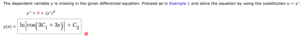 Solved The dependent variable y is missing in the given | Chegg.com