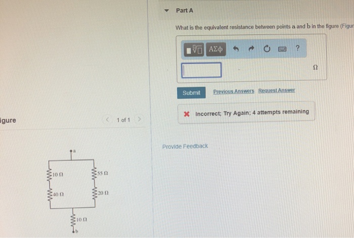 Solved What is the equivalent resistance between points a | Chegg.com