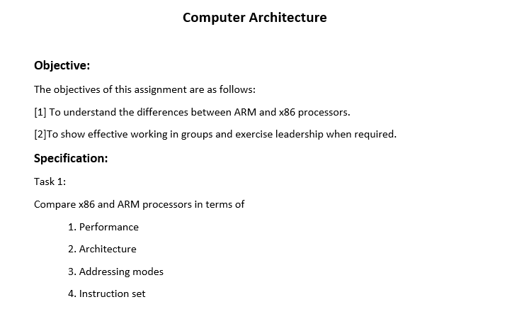Solved Computer Architecture Objective: The objectives of | Chegg.com