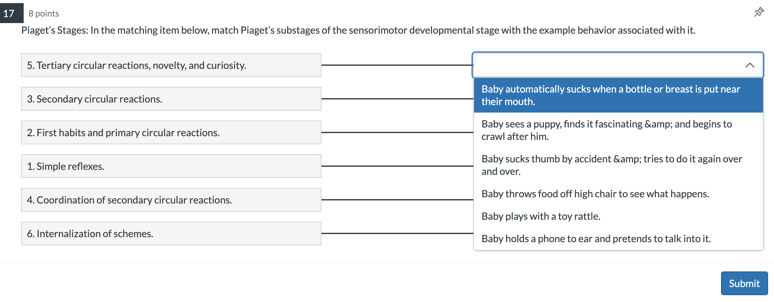 Solved drop down are each option to the ones on the left | Chegg.com
