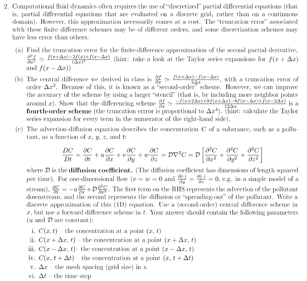 2. Computational fluid dynamics often requires the | Chegg.com
