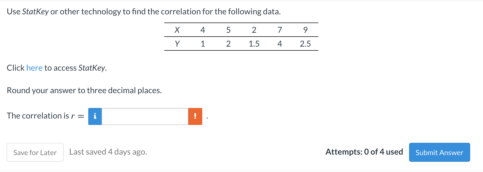 Solved Use StatKey or other technology to find the | Chegg.com