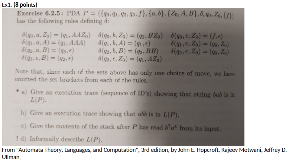 Solved From "Automata Theory, Languages, and Computation", | Chegg.com