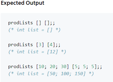 Solved The function prodLists takes two lists of integers | Chegg.com