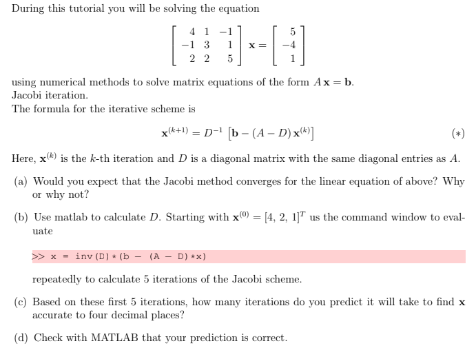 Solved During this tutorial you will be solving the equation | Chegg.com