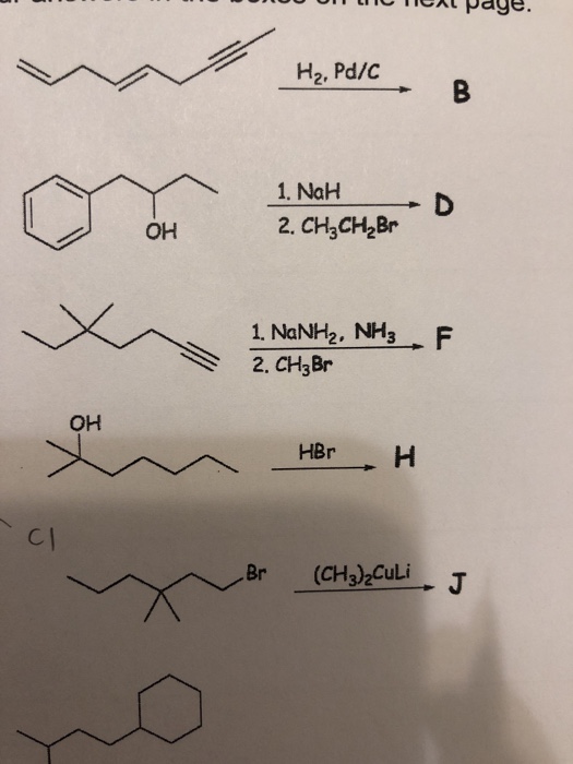 Solved H2. Pd/C ?? 2. CH30%Br 1. NaNH2, NH3 2. CH3Br F ?? | Chegg.com