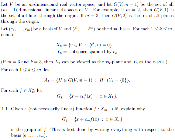 Solved Let V be an m-dimensional real vector space, and let | Chegg.com
