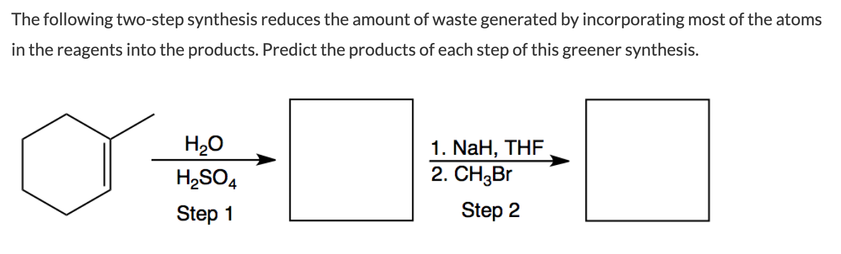 Solved The following two-step synthesis reduces the amount | Chegg.com