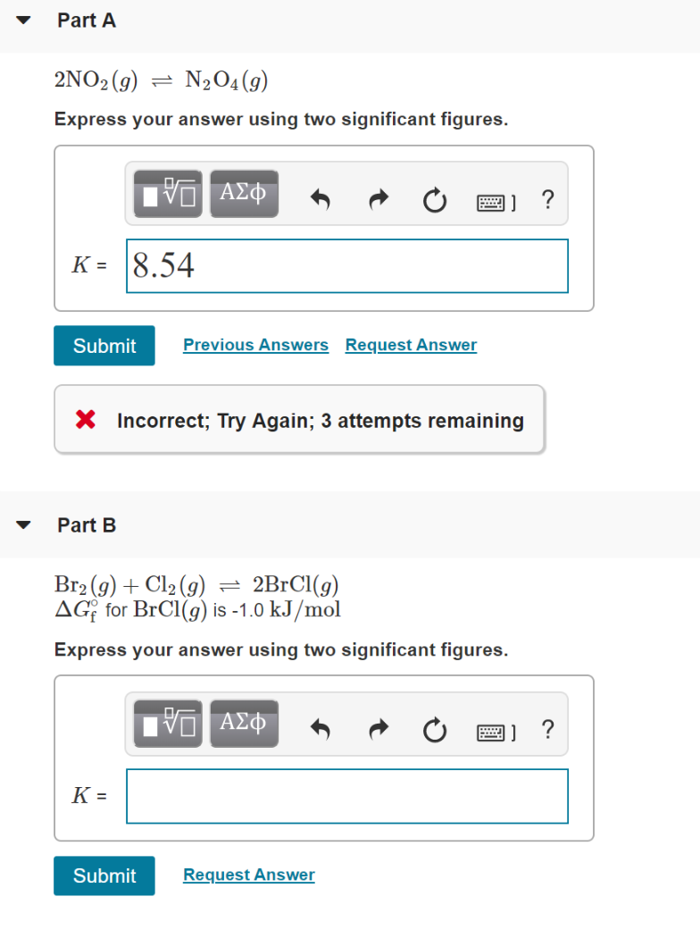 Solved Use Δg∘f Values From Appendix Iib To Calculate 