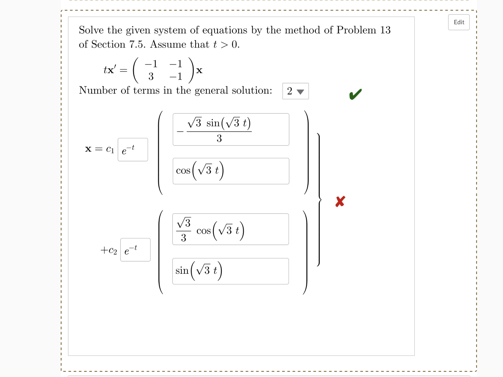 Solved Solve the given system of ﻿equations by ﻿the method | Chegg.com