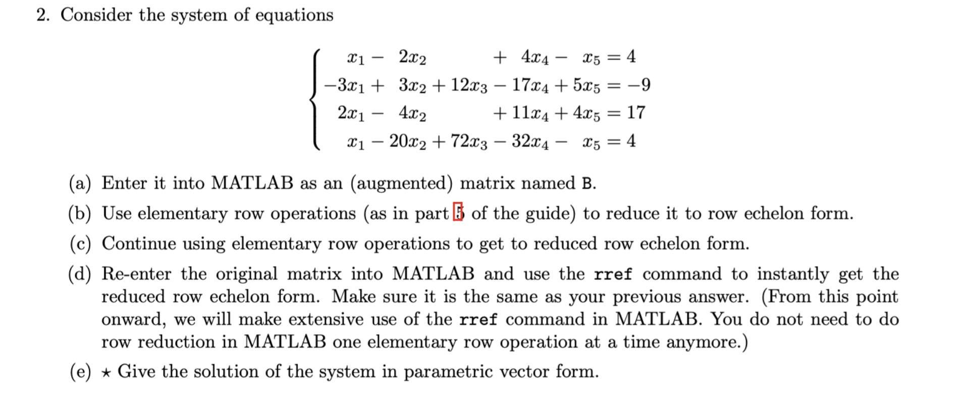 MATLAB Solve following problems in Matlab(with Matlab | Chegg.com