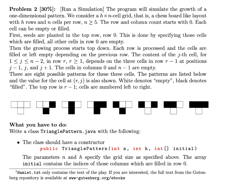 Solved Problem 2 [30%]: [Run a Simulation] The program will | Chegg.com