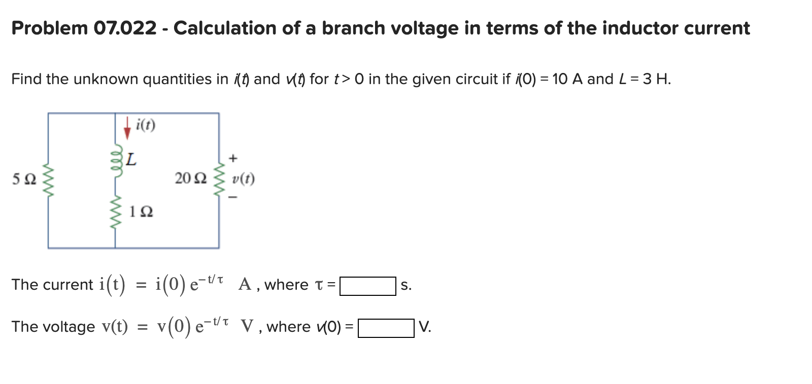 Solved Problem 07.022 - Calculation of a branch voltage in | Chegg.com