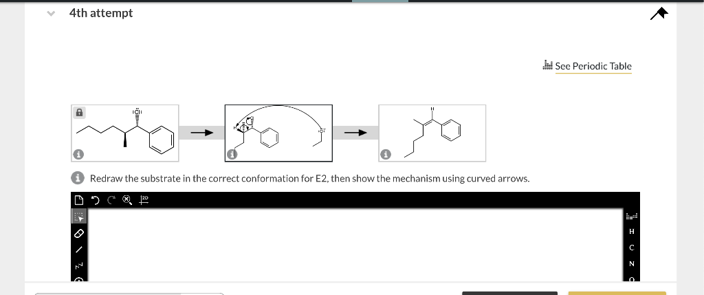 Solved 4th attempt See Periodic Table (i) Redraw the | Chegg.com
