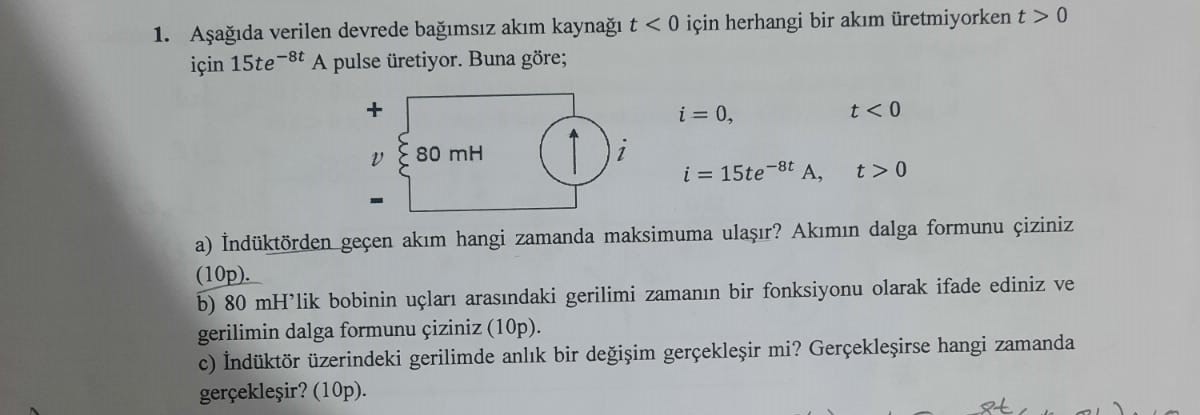 Solved Aşağıda verilen devrede bağımsız akım kaynağı ﻿t