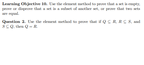 Solved Learning Objective 9. Compute unions, intersections, | Chegg.com