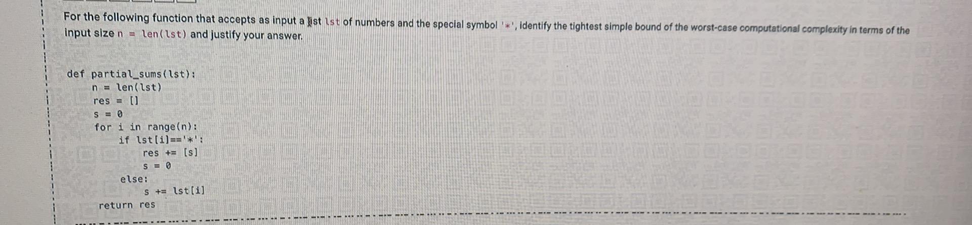 Solved For the following function that accepts as input a | Chegg.com