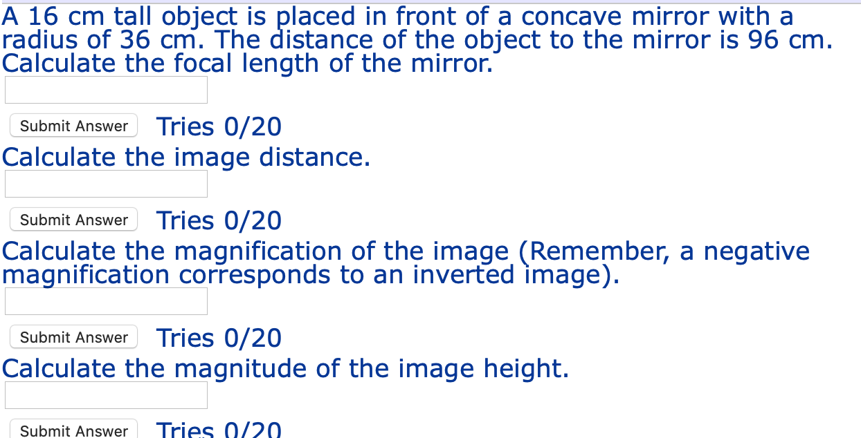Solved A 16 cm tall object is placed in front of a concave | Chegg.com