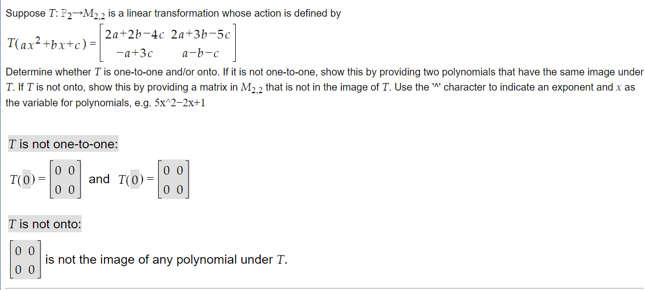 Solved Suppose T: P2-M2.2 is a linear transformation whose | Chegg.com