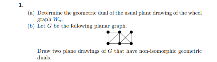 Solved (a) Determine the geometric dual of the usual plane | Chegg.com