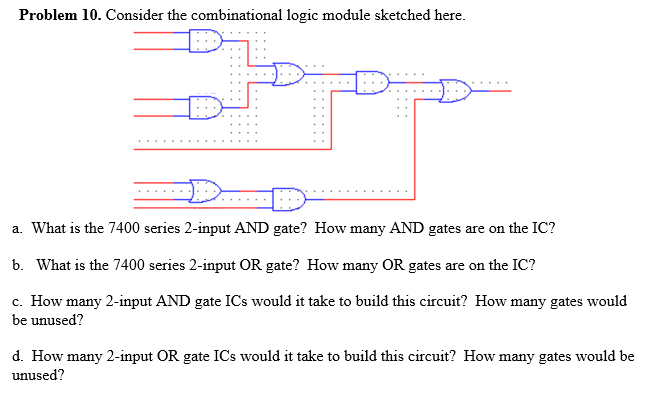 Solved Problem 10. Consider the combinational logic module | Chegg.com