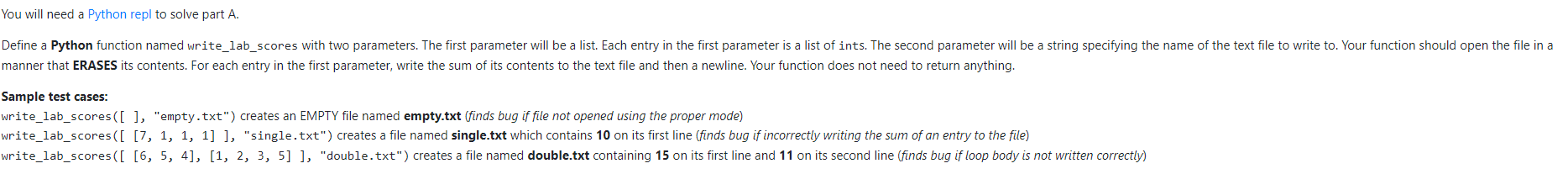 Solved You will need a Python repl to solve part A. Define a | Chegg.com