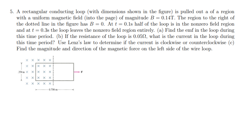 Solved 5. A rectangular conducting loop (with dimensions | Chegg.com