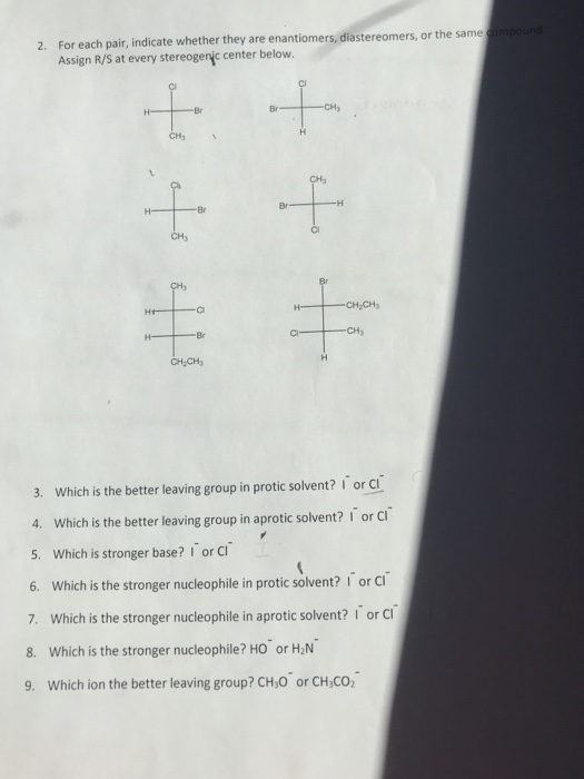 Solved For each pair, indicate whether they compounds are a. | Chegg.com