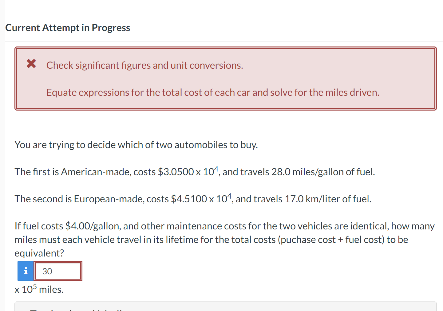Solved Current Attempt in Progress X Check significant | Chegg.com