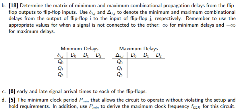 Solved 2. [35 points] Sequential Circuit Timing Analysis 1: | Chegg.com