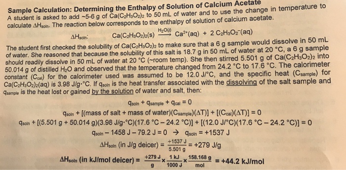 Solved Calculate qsoln (in J) for a trial whose qsample was | Chegg.com