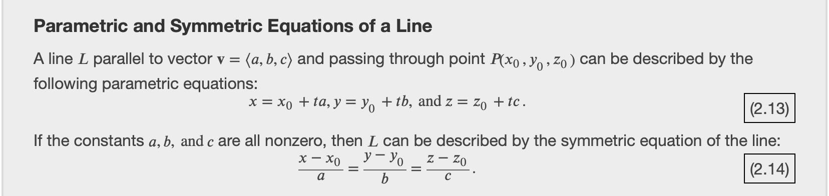 Solved Parametric and Symmetric Equations of a Line A line L | Chegg.com