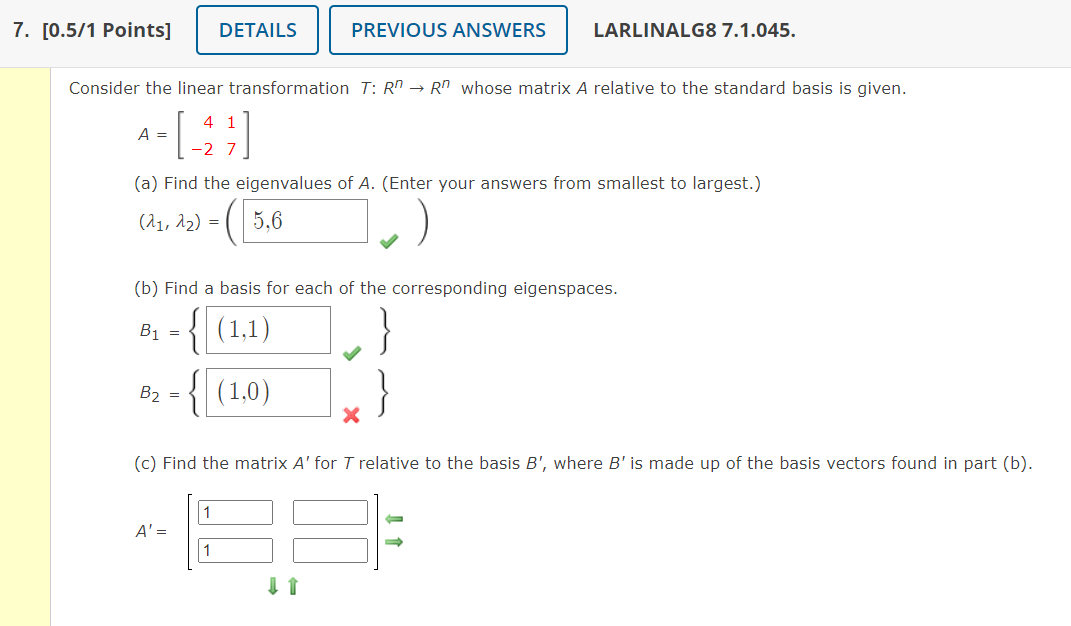 Solved Consider the linear transformation T:Rn→Rn ﻿whose | Chegg.com