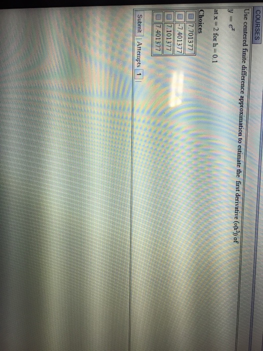 Solved Use centered finite difference approximation to | Chegg.com