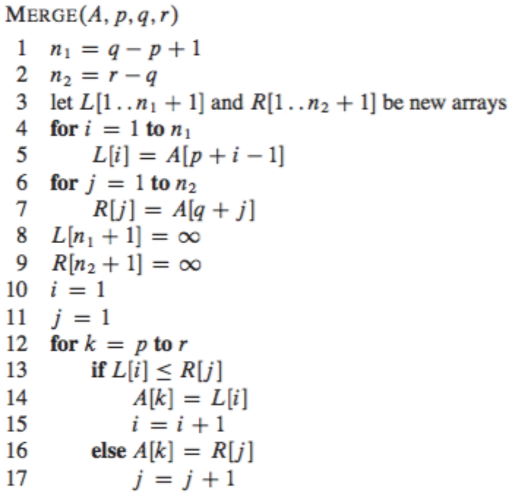 Solved Merge Sort Algorithm: explain each line in the | Chegg.com