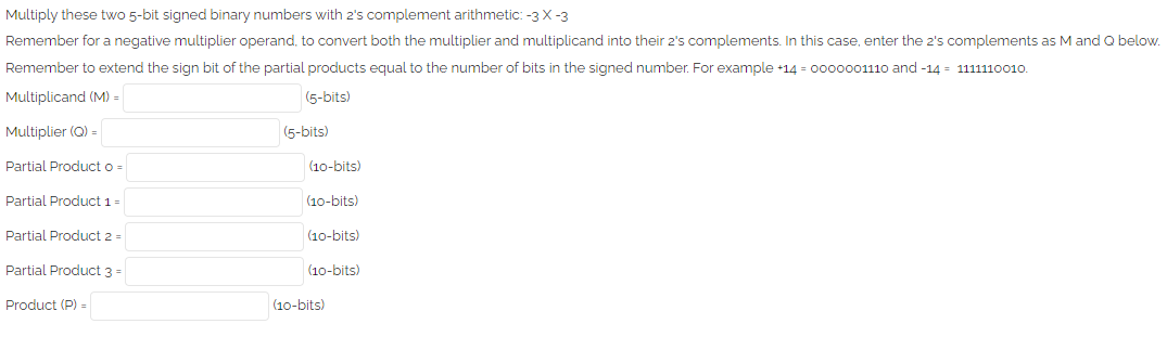 Solved Multiply these two 5-bit signed binary numbers with | Chegg.com