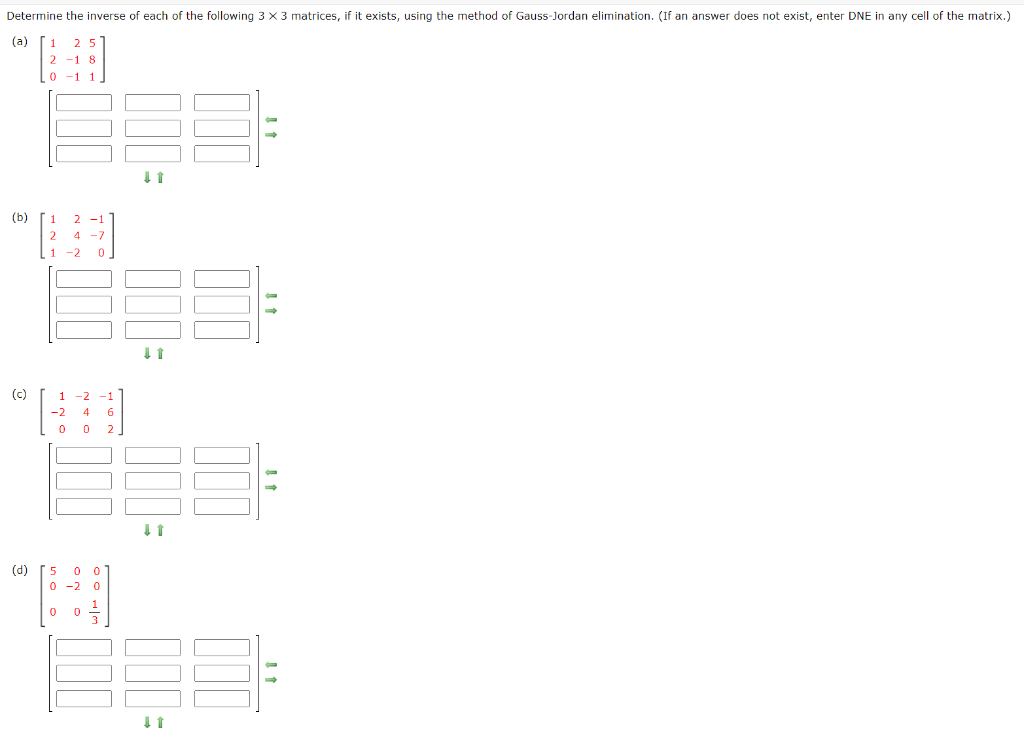 Solved Determine the inverse of each of the following 3 x 3 | Chegg.com