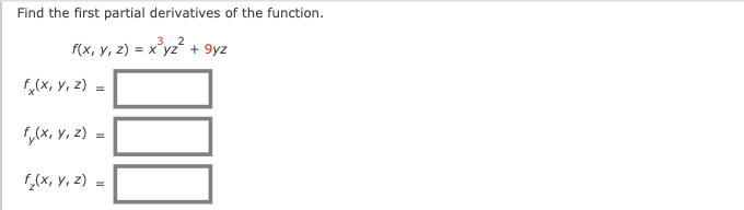 Solved Find the first partial derivatives of the function. | Chegg.com