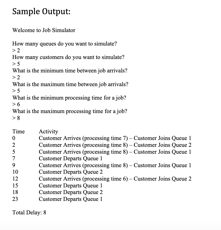 Problem: Determine the amount of customer delay when | Chegg.com