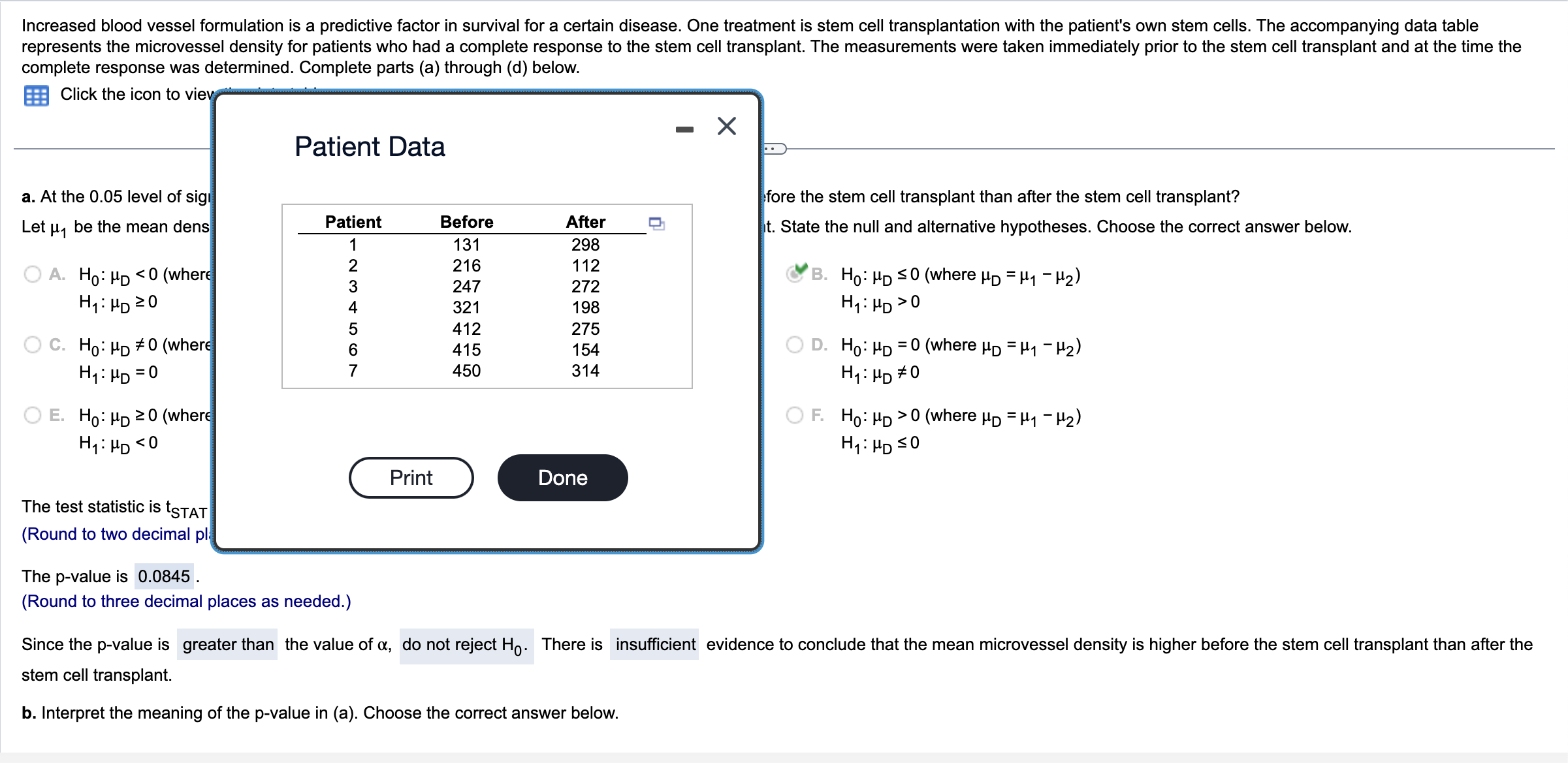 Solved complete response was determined. Complete parts (a) | Chegg.com