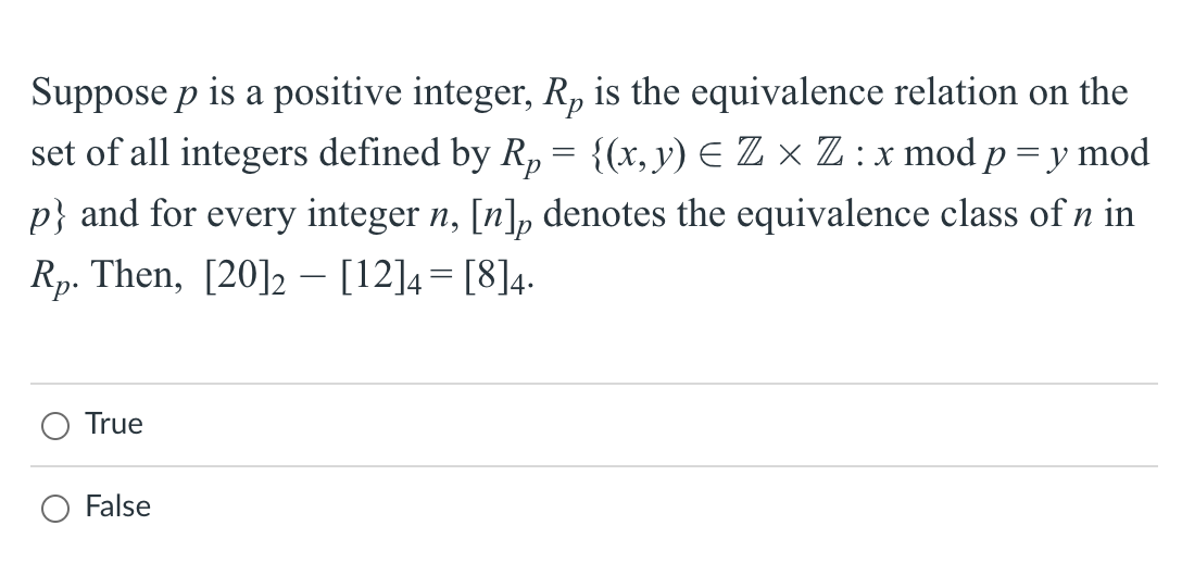Solved = Suppose p is a positive integer, R, is the | Chegg.com