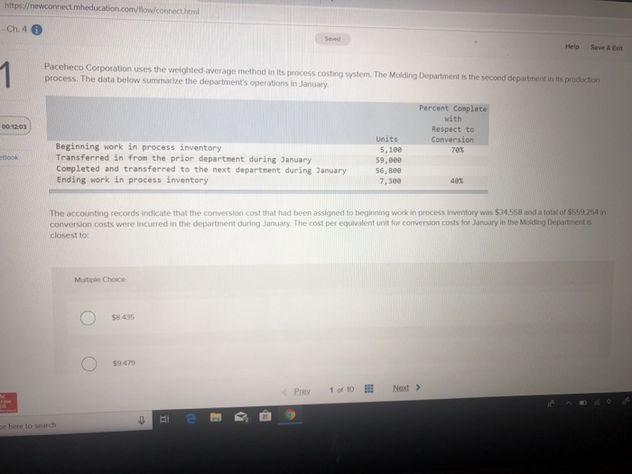 Solved https//newcor flow/connect.html Soved Help Save&Exit | Chegg.com