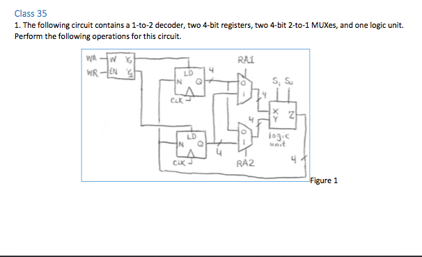 Solved Class 35 1. The following circuit contains a 1-to-2 | Chegg.com