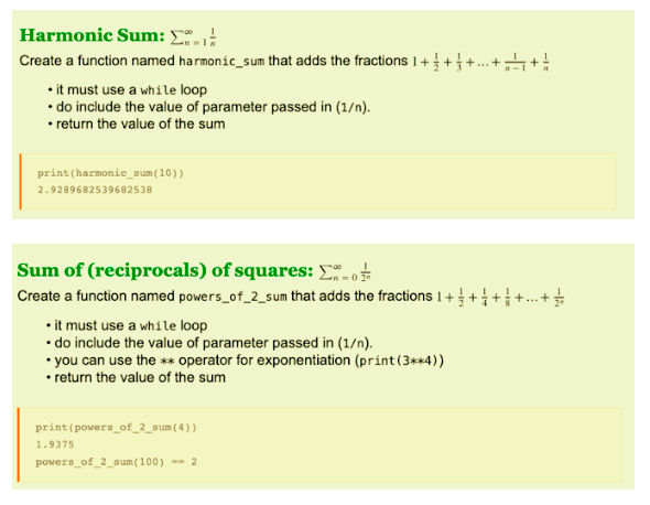 Solved Harmonic Sum: - .! Create a function named | Chegg.com