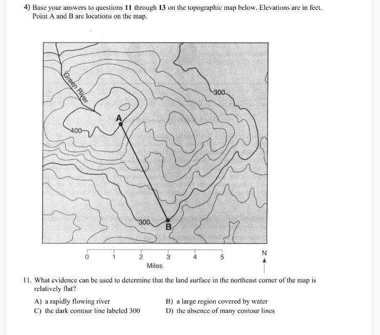 Solved 4) Base your answers to questions 11 through 13 on | Chegg.com