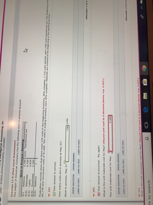 Solved 2e Exercise 17-3 (Part Level Submission) The ledger | Chegg.com